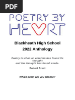 Eisteddfod 2022: Prescribed Poems List | PDF