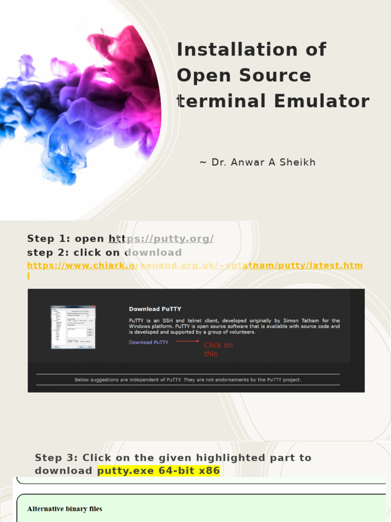 Installation of Open Source Terminal Emulator | PDF | Computing | Computer Architecture