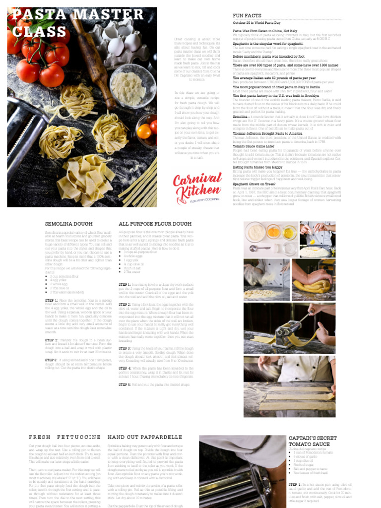 Pasta Master Class | PDF | Pasta | Spaghetti