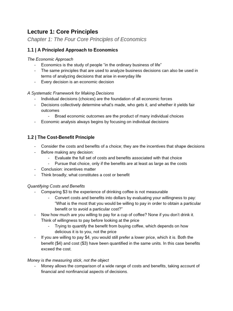 Economics: Core Principles Explained | PDF | Supply (Economics) | Demand