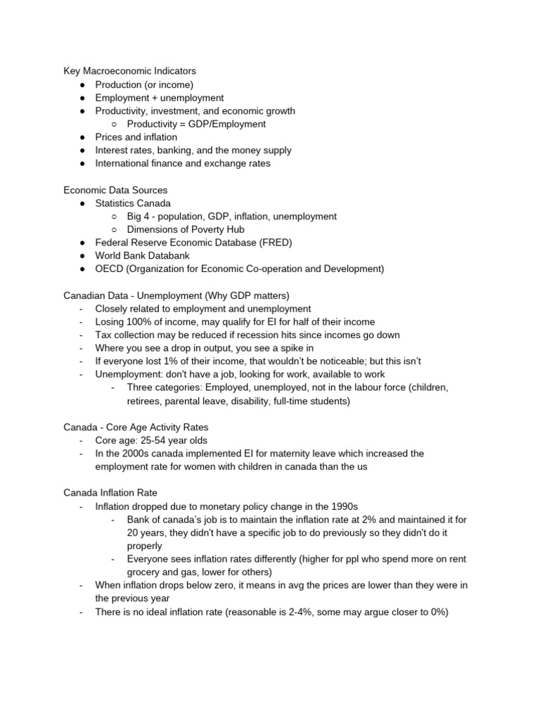 EC140 - Lecture 2 Background | PDF | Inflation | Unemployment
