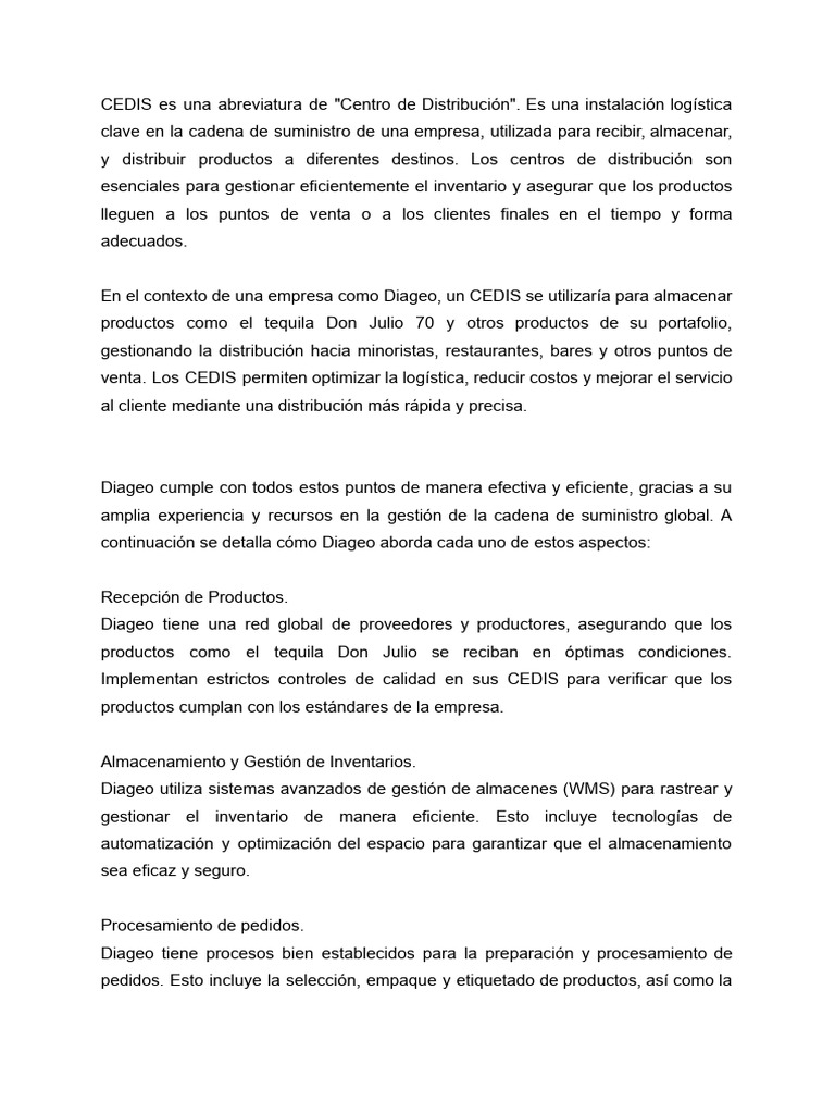 CEDIS | PDF | Logística | Cadena de suministro