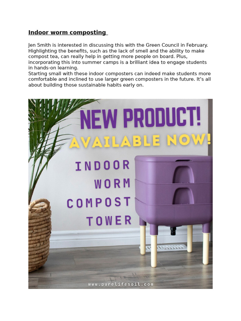 Indoor Worm Composting Tower Guide | PDF