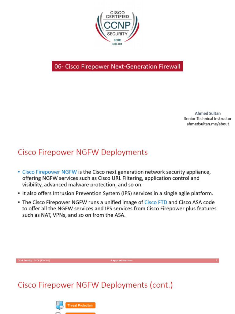 06 - Cisco Firepower Next-Generation Firewall | PDF | Computer Network ...