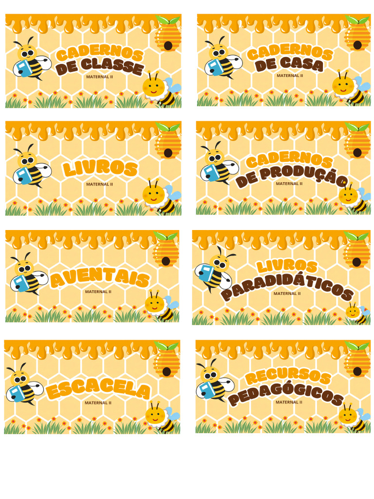 Etiquetas abelha material do professor | PDF