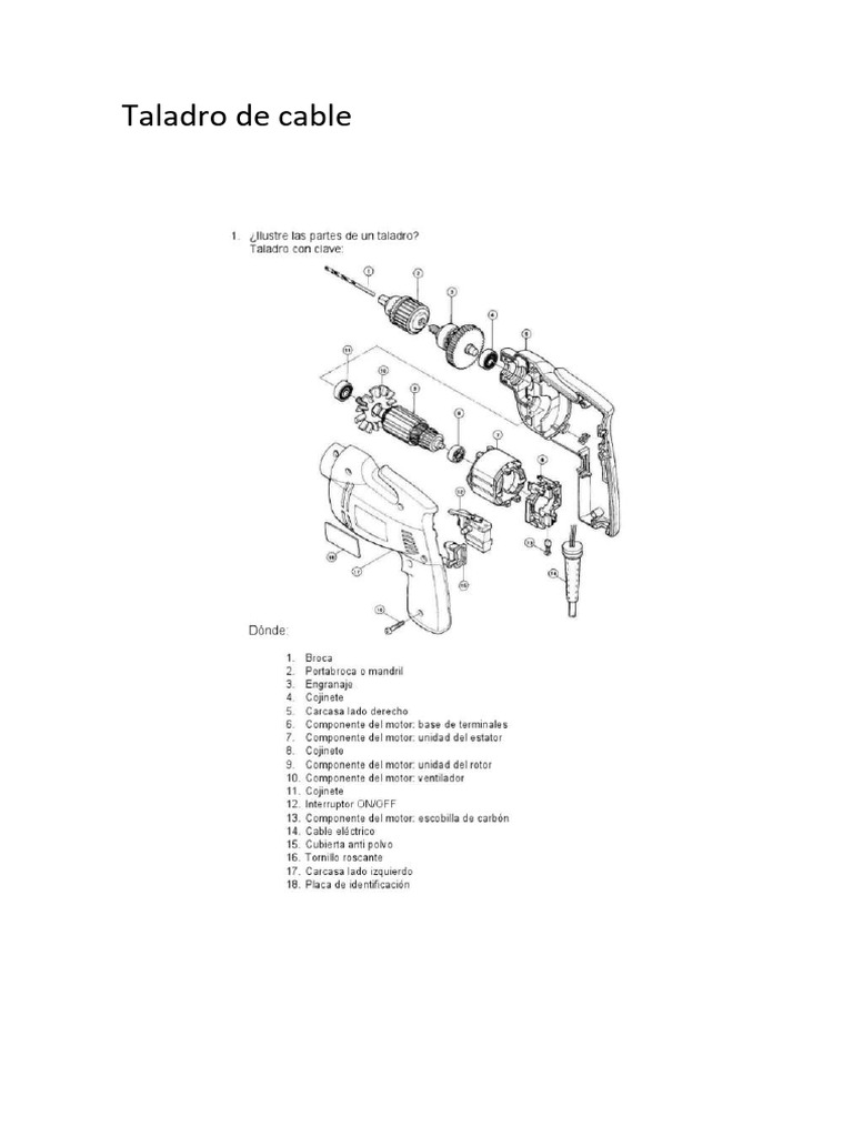Funcionamiento de Un Taladro de Cable 1 | PDF | Perforar | Perforación