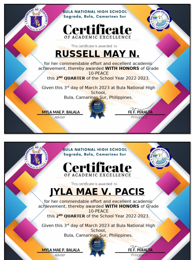 Q2 Recognition Cert | PDF