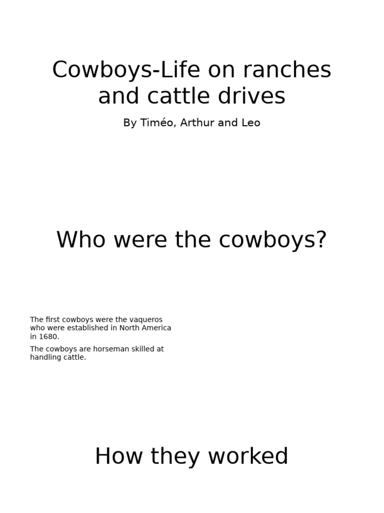 Cowboys | PDF