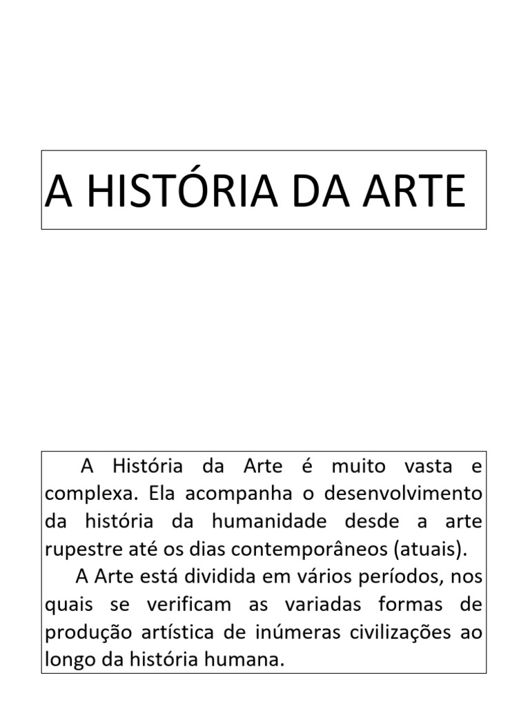 A HISTÓRIA DA ARTE | PDF