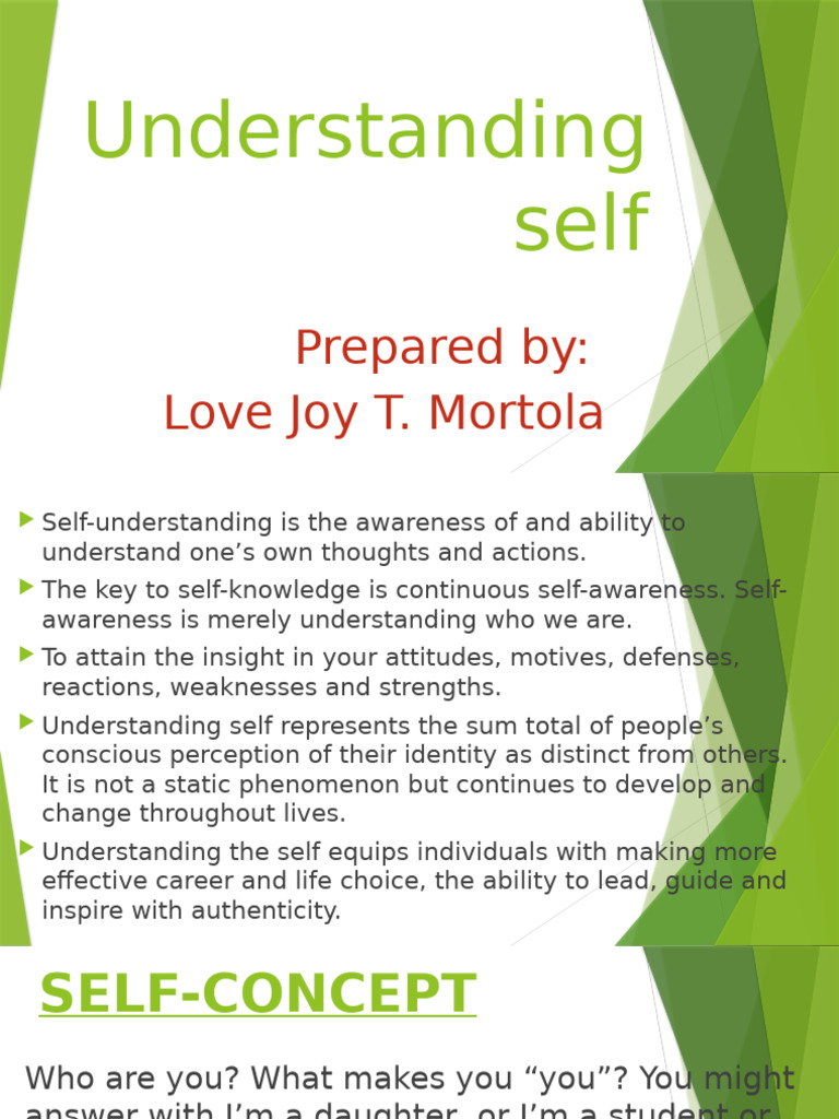Exploring Self-Understanding and Identity | PDF | Self Concept ...