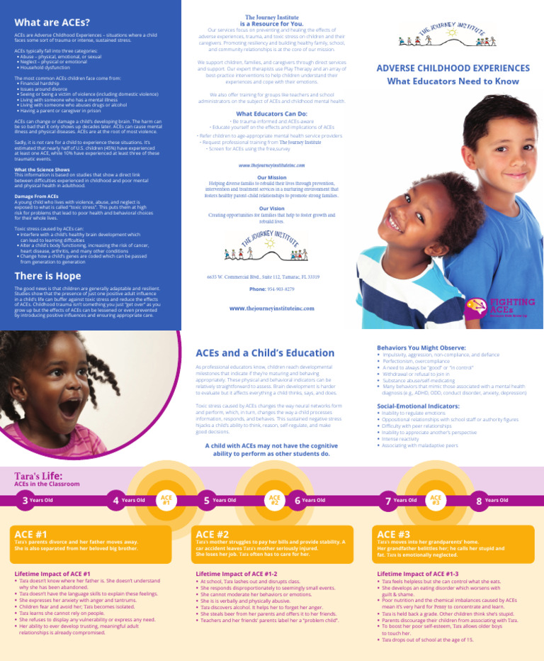 ACES Educators Brochure | PDF | Child Abuse | Psychological Trauma