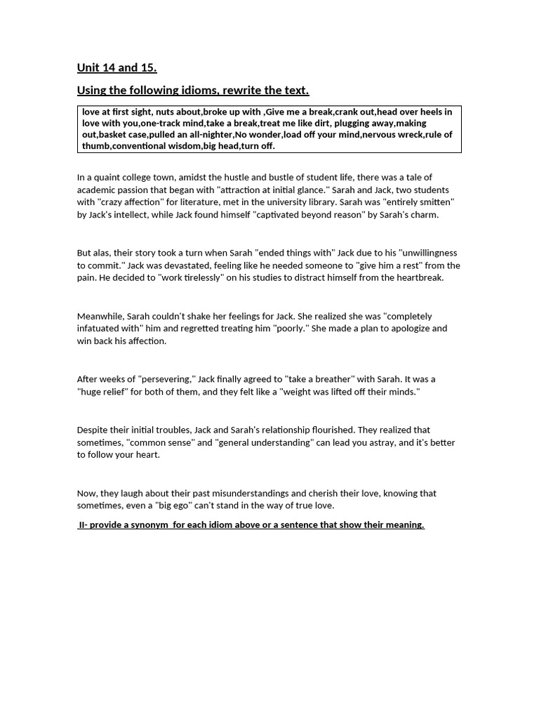 Unit 14 and 15 Quiz Speak English Like An American | PDF