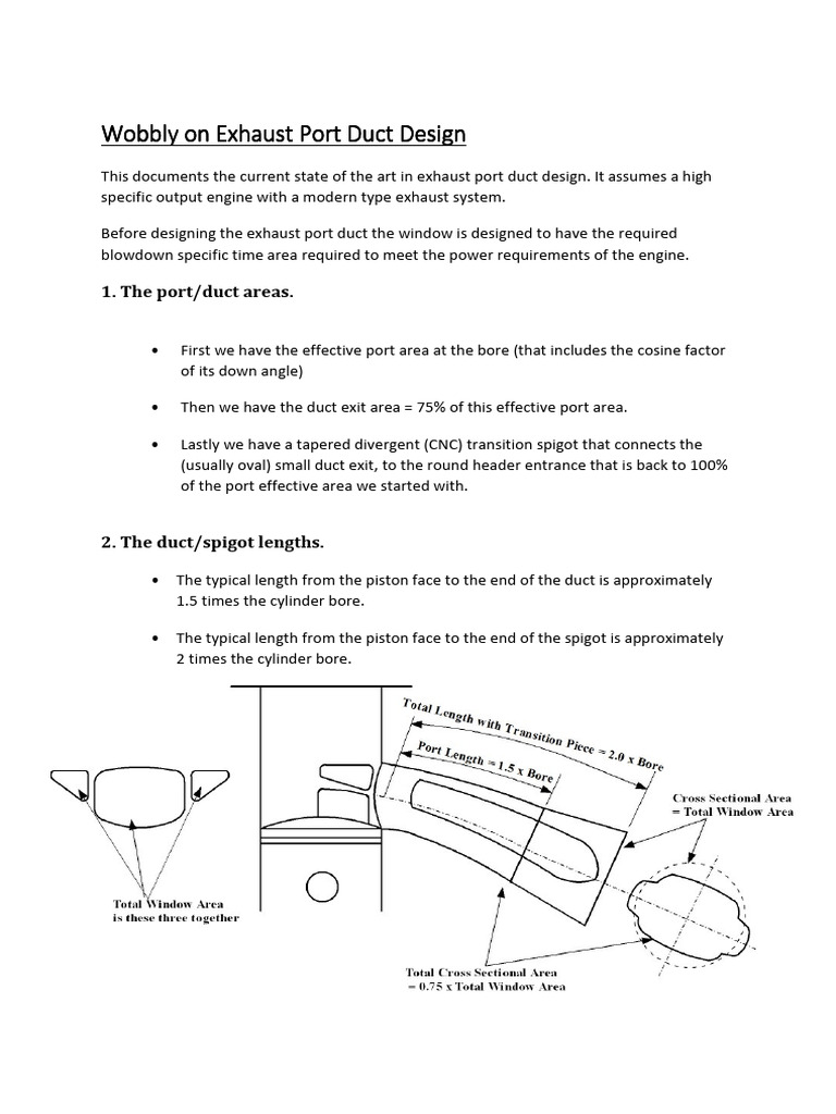Exhaust Port Duct Design Insights | PDF | Piston | Mach Number
