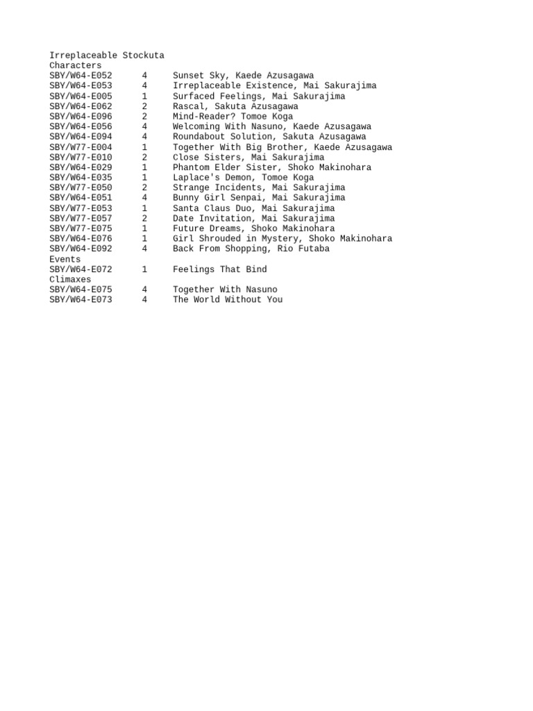 Irreplaceable Stockuta | PDF