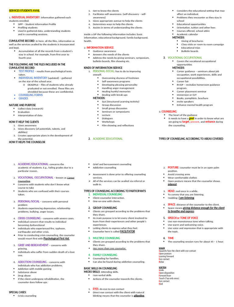 Guidance Midterm Coverage | PDF | Grief | Psychotherapy