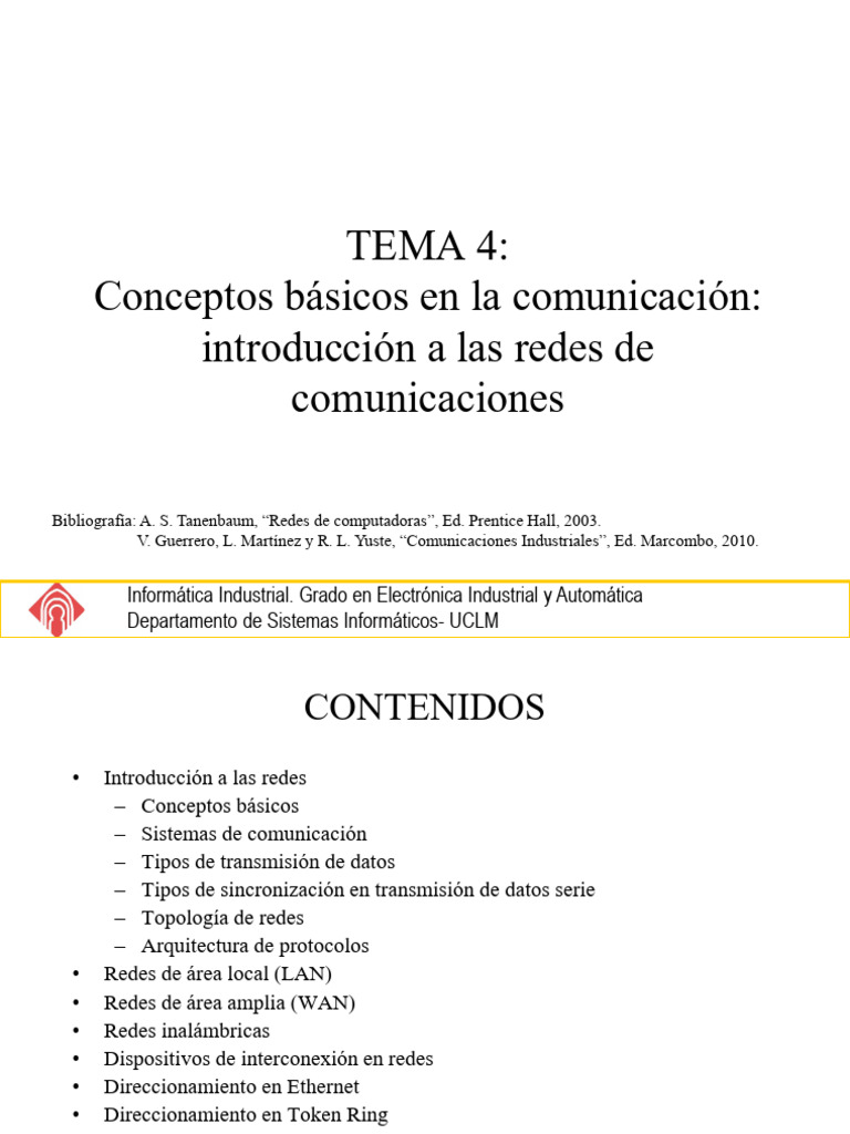 Tema 4 - Redes | PDF | Red de computadoras | Conmutador de red