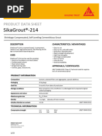 Sikagrout®-114 Sa: Product Data Sheet | PDF | Rust | Concrete