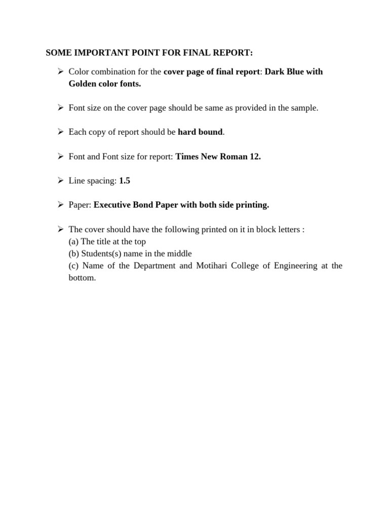 Format For Preparing BTP Regfhport | PDF | Electrical Engineering ...