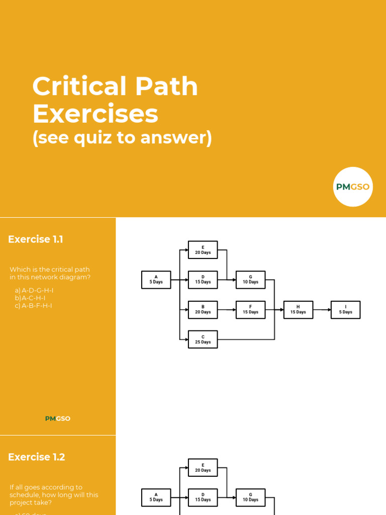 Critical Path Exercises | PDF