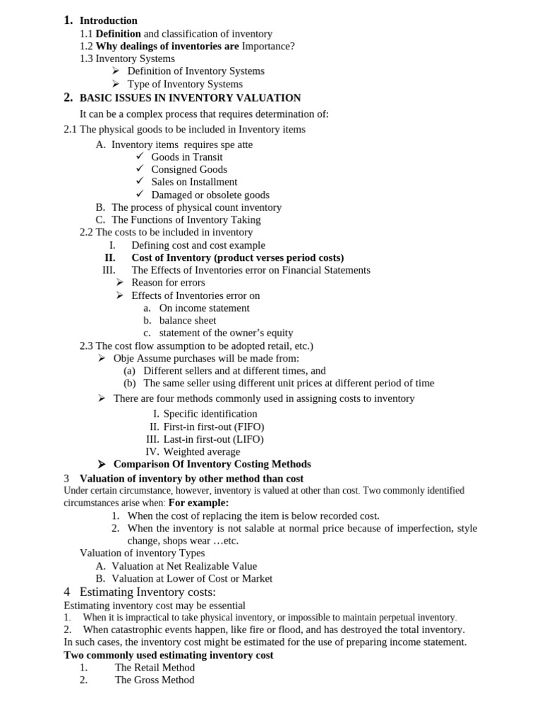 Inventory Systems | PDF | Inventory | Valuation (Finance)