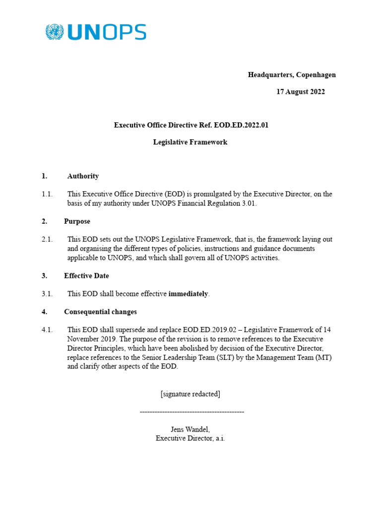 EOD - Ed Legislative Framework 1 | PDF | Governance | Justice