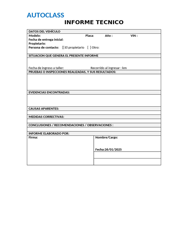 INFORME TECNICO Borrador | PDF