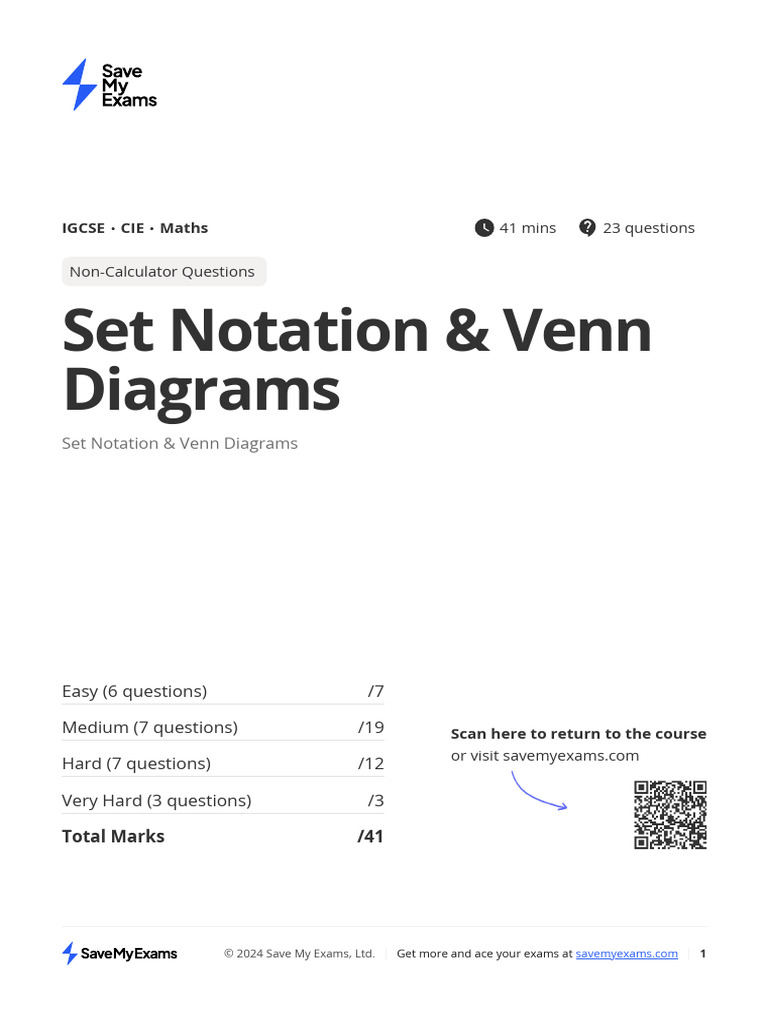 Set Notation and Venn Diagrams hrHiDSmmmrm6T Ie | PDF | Infographics ...