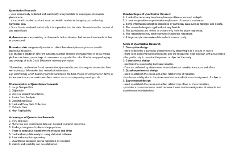 Understanding Quantitative Research Methods | PDF | Quantitative Research | Statistics