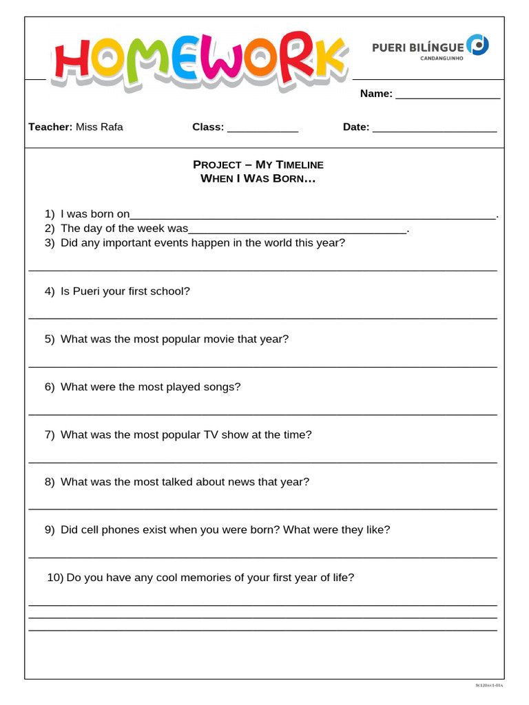 My Life Timeline Project Guide | PDF