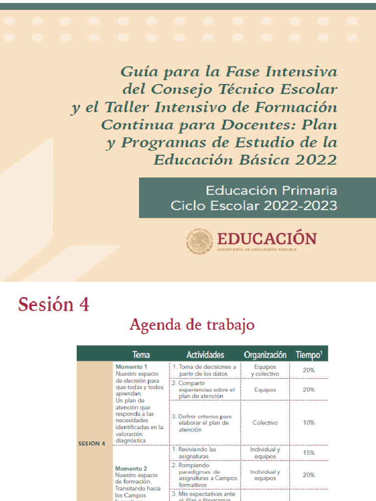 Cte Intensivo Sesion 4 | PDF | Plan de estudios | Evaluación