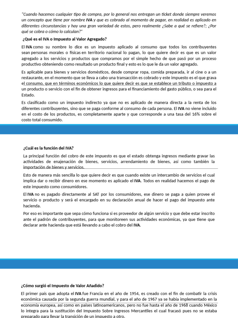 Guía Completa sobre el IVA en México | PDF | Impuesto al valor agregado ...