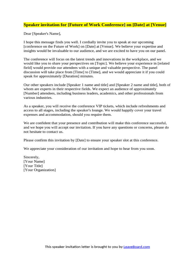 speaker-invitation-letter | PDF