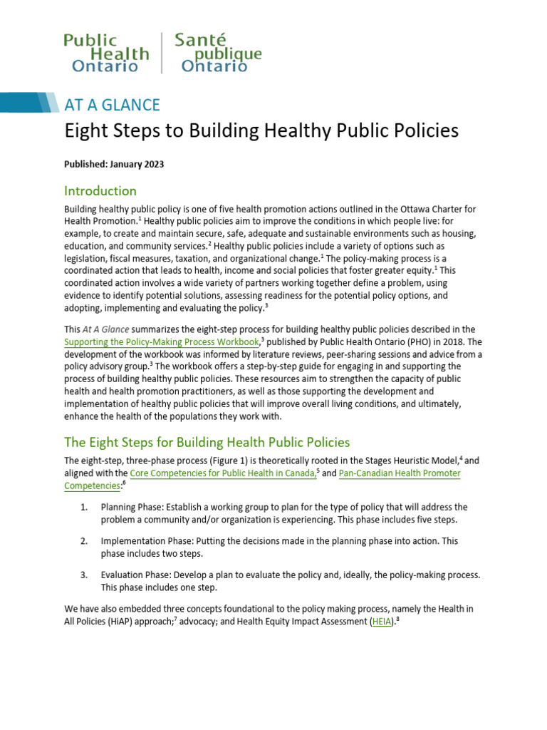 Eight Steps Policy Development | PDF | Policy | Evaluation