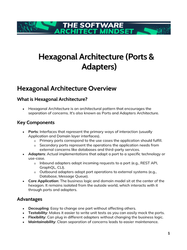 02_02_Hexagonal_Architecture | PDF | Databases | Systems Architecture