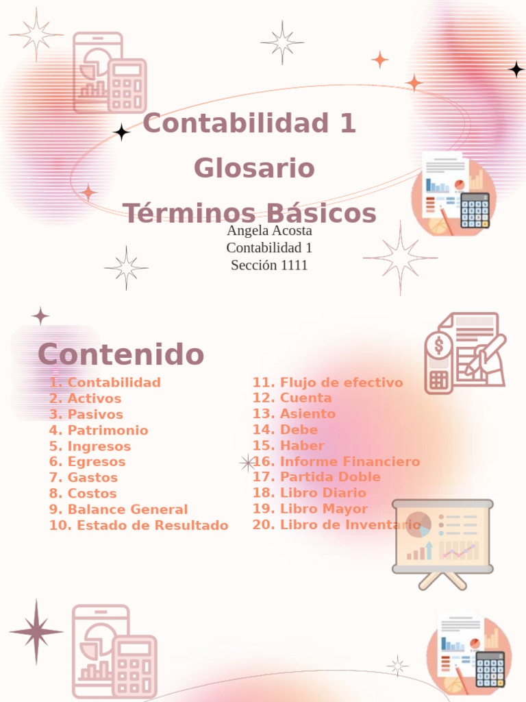 Glosario de Términos de Contabilidad Básica | PDF