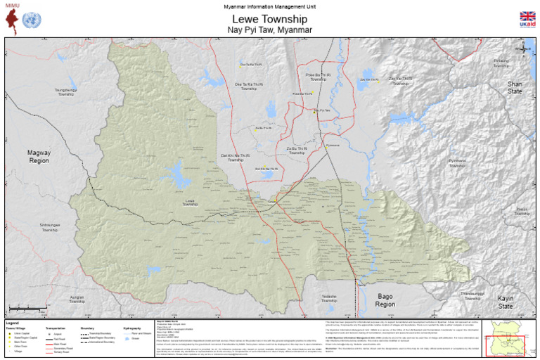 TSP Map VL Lewe - Nay Pyi Taw MIMU154v05 20apr2020 A1 Eng | PDF