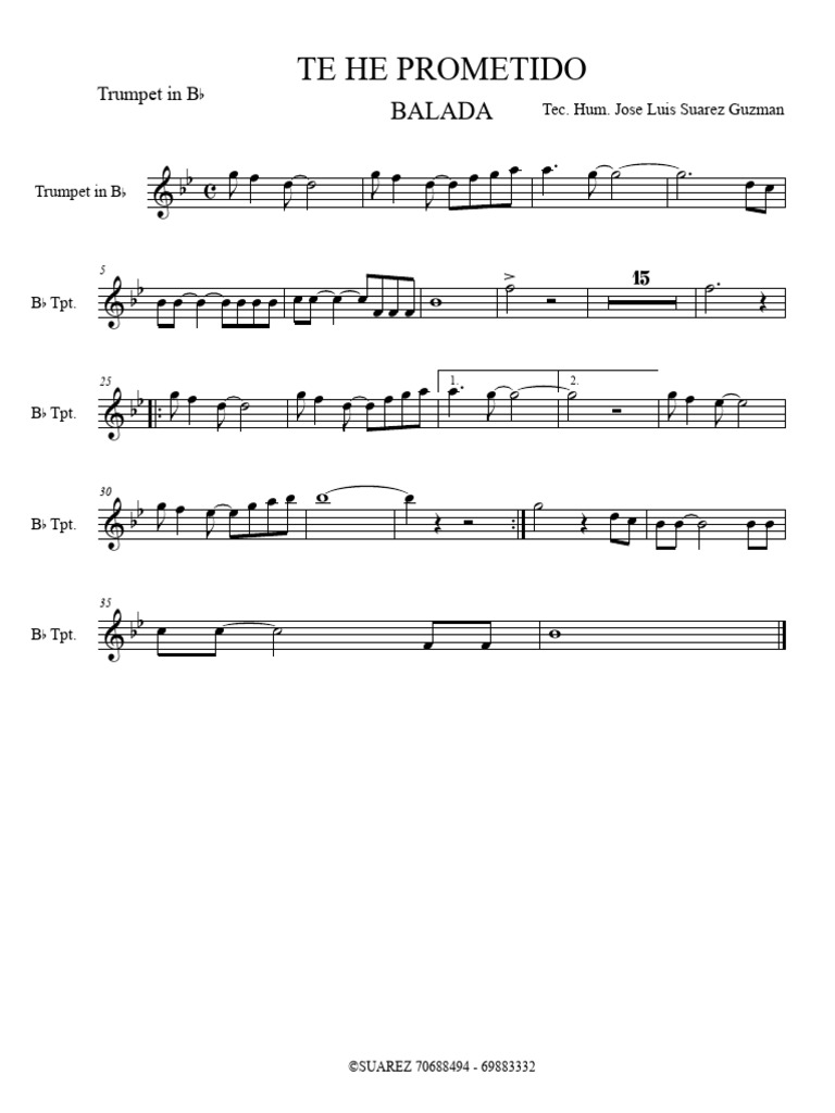 Te He Prometido Trompeta | PDF