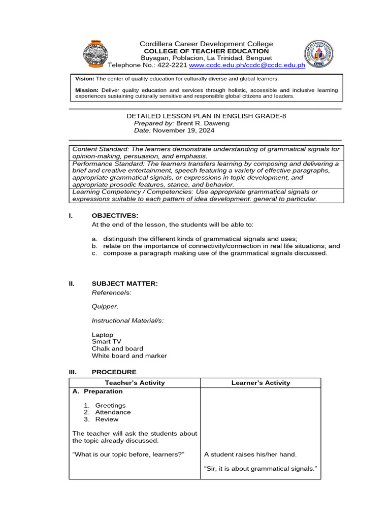 Grade 8 Performance Task | PDF | Learning | Cognitive Science