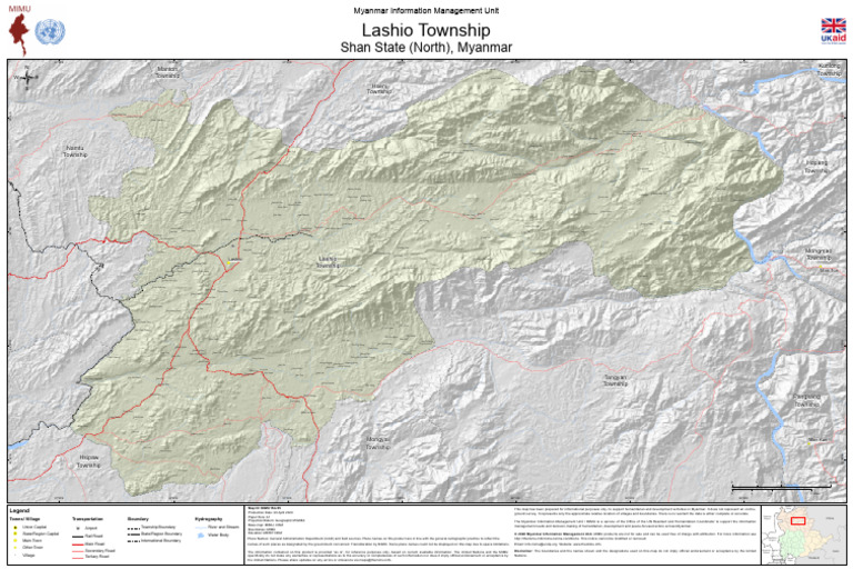 TSP Map VL Lashio - Shan North MIMU154v05 20apr2020 A1 Eng | PDF