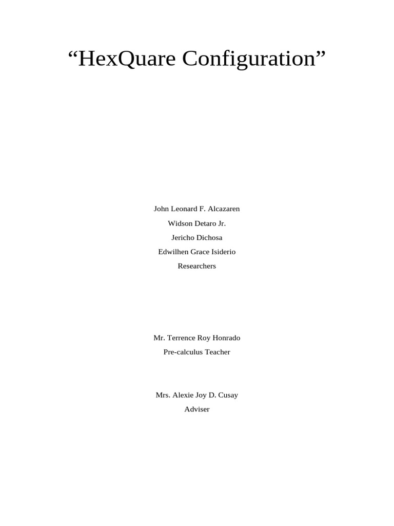 Optimizing Hexagon Packing in A Square Configuration | PDF | Area ...