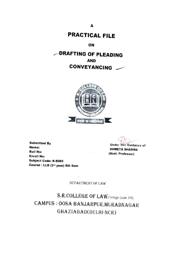 Drafting of Pleading (English) | PDF