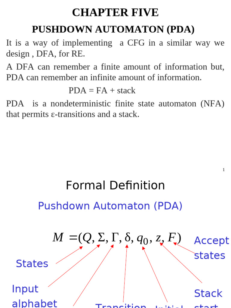 ch 4 pda | PDF | Models Of Computation | Theory Of Computation