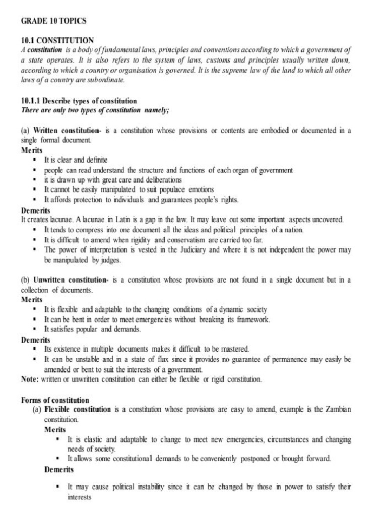 Constitution...Mr Mubiana | PDF