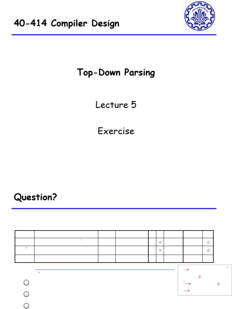 Compiler Parsing Exercises | PDF | Parsing | Computing