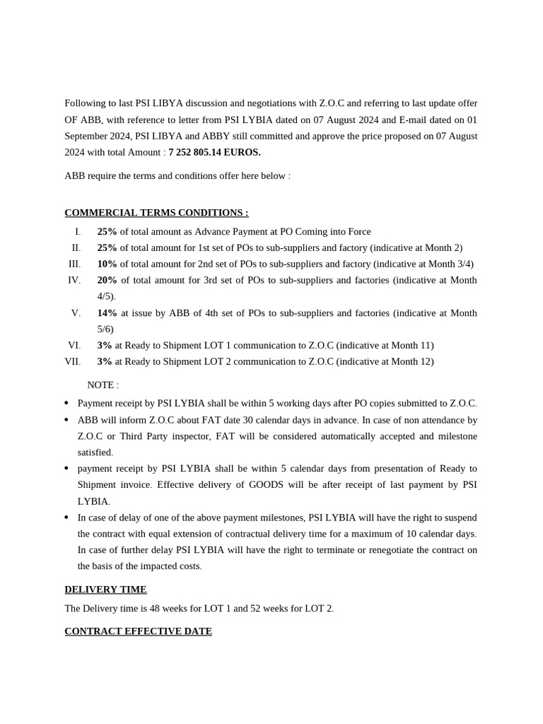 LETTER TO ABB | PDF | Receipt | Business