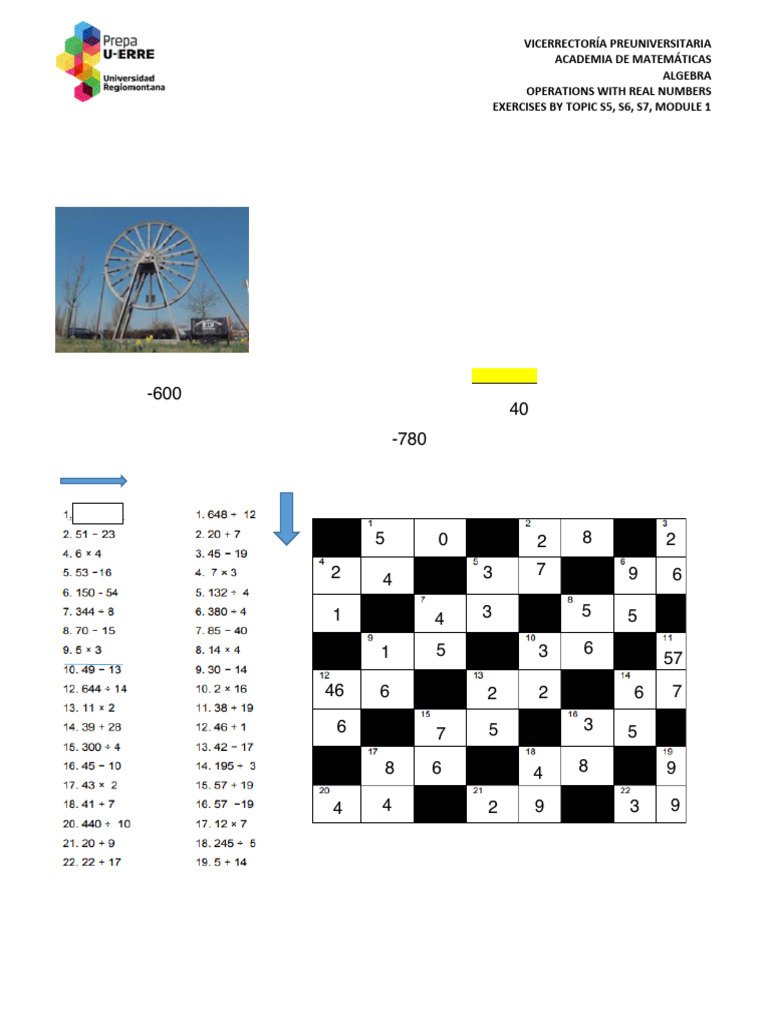 M1 A07b Basic Operations With Integers (2) 739556 | PDF | Algebra ...