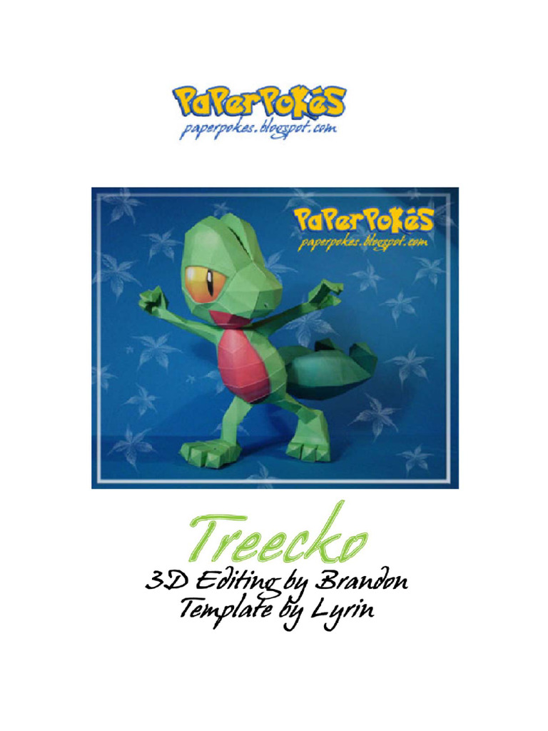 Treecko Normal Lines A4 | PDF