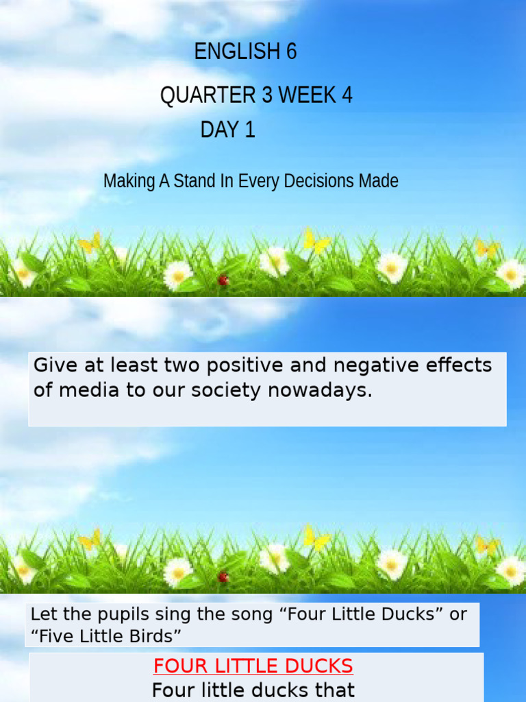 ENGLISH 6 PPT Q3 W4 Day 1-5 - Sequencing Events, Prefixes Suffix ...