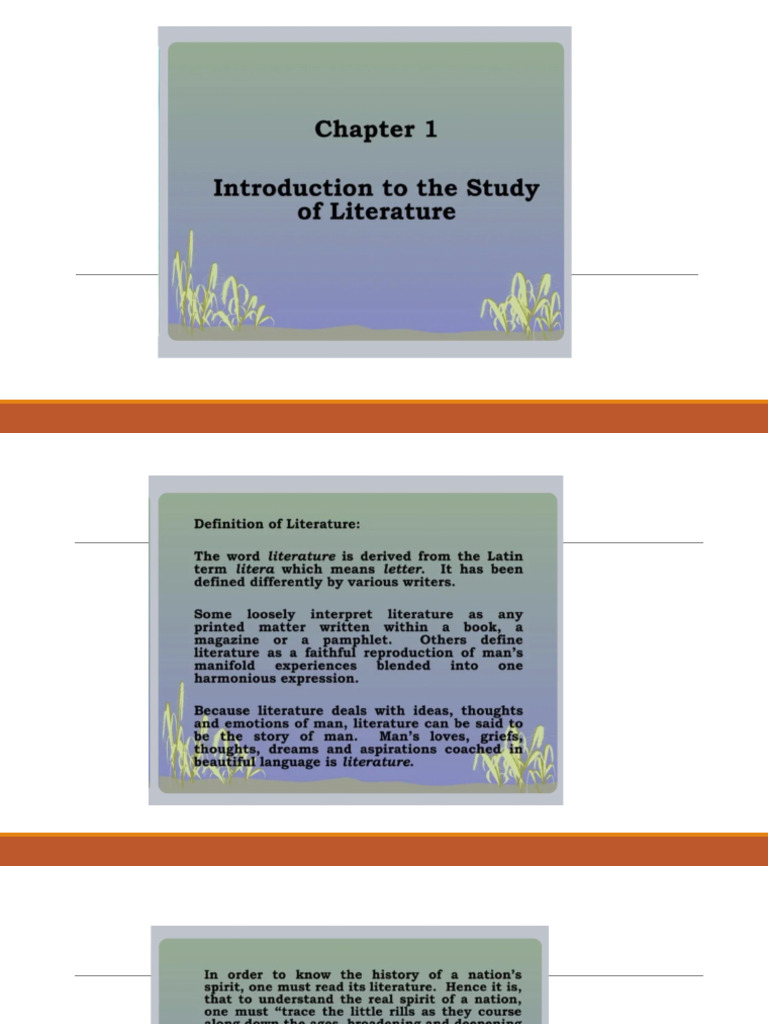 LIT.1 Lecture 1 1 | PDF