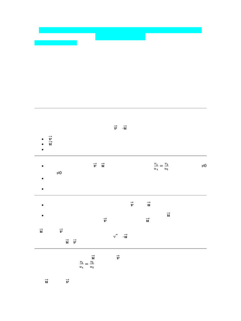 Vectores Colineales en R2: Guía y Ejercicios | PDF | Vector Euclidiano ...